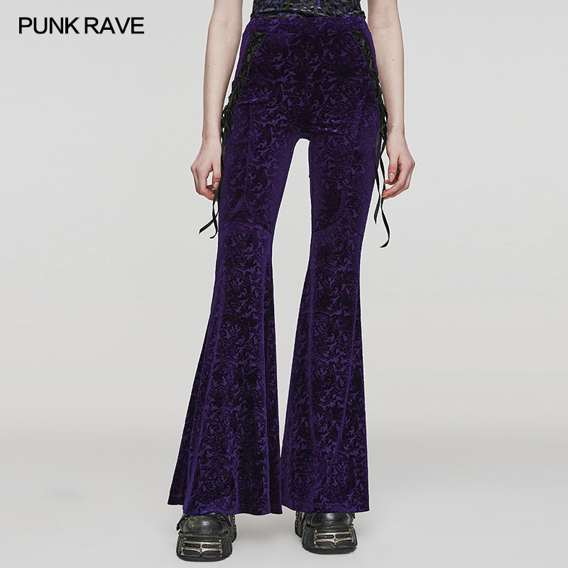 Goth Dark Texture Jacquard Flare Pants– Punkravestore