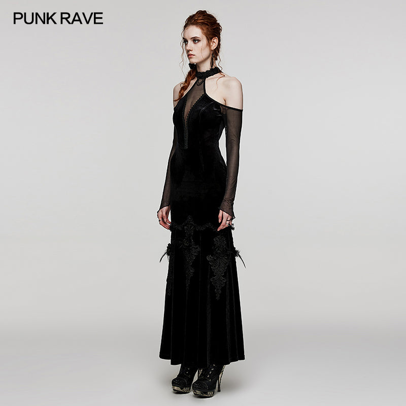 Goth Off Shoulder Gorgeous Dress– Punkravestore