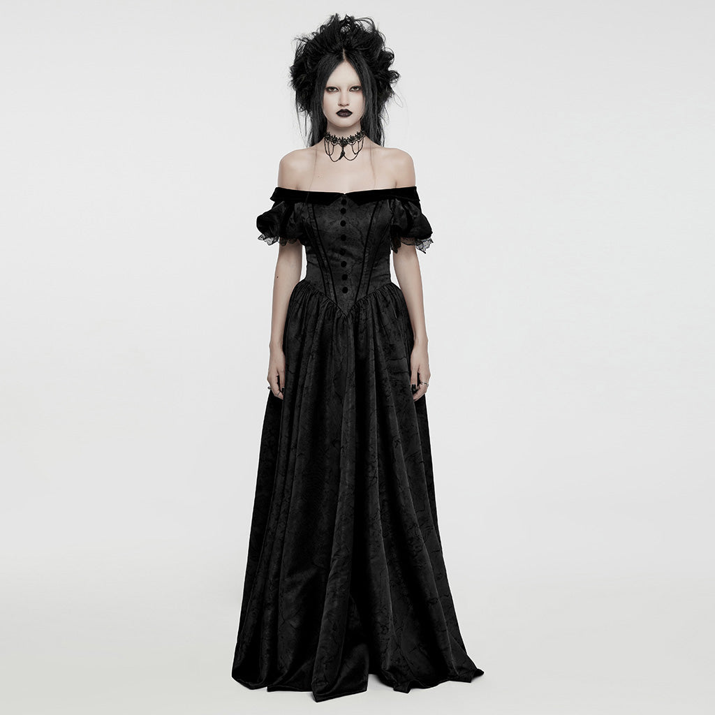 Goth retro velvet formal dress– Punkravestore