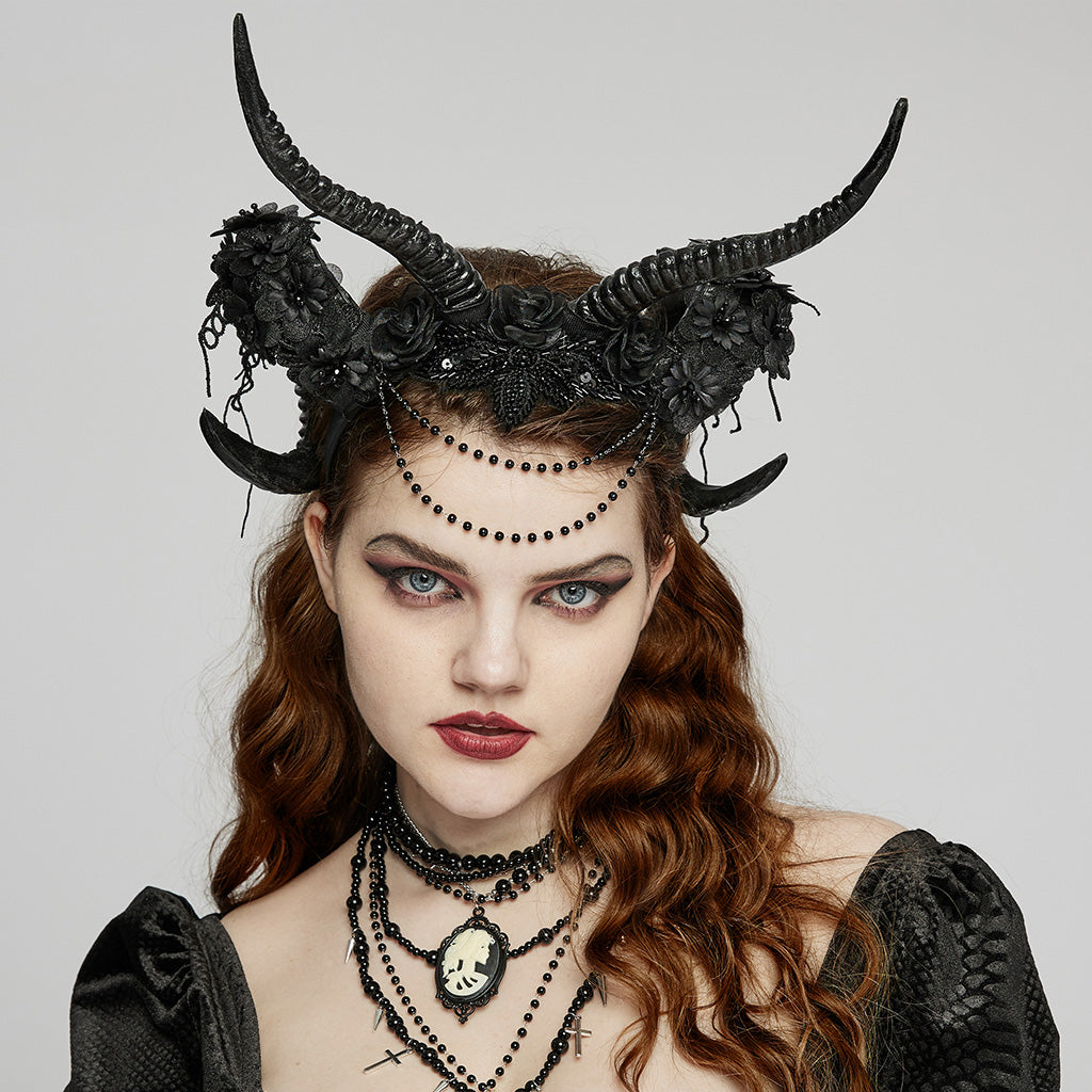 Goth Demon Horn Headwear– Punkravestore