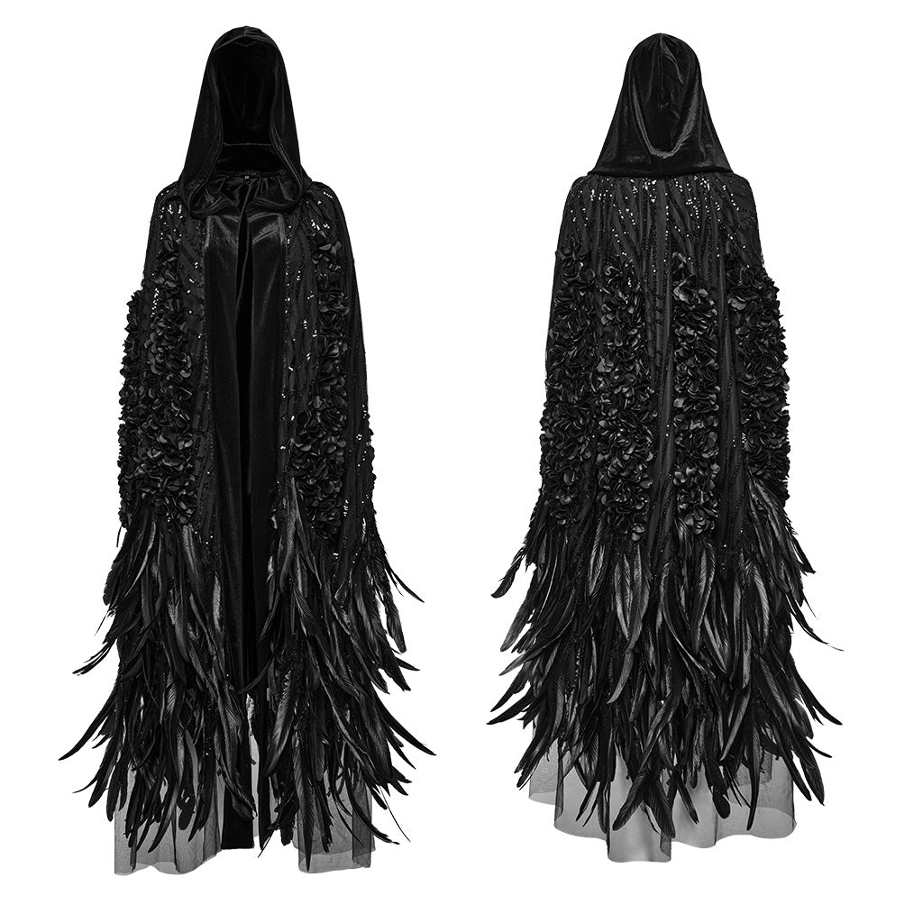 Dark Goth Gorgeous Feather Cloak– Punkravestore