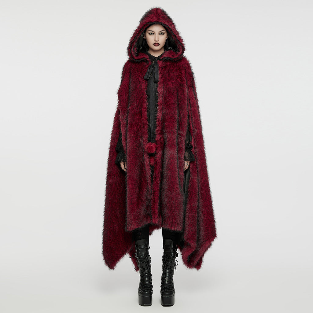 Goth Asymmetric Plush Cloak– Punkravestore