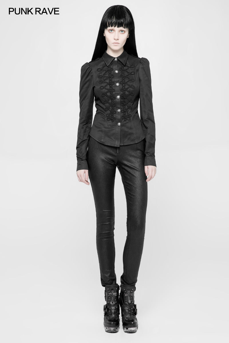 Vintage Military Uniform Punk Shirt For Women– Punkravestore