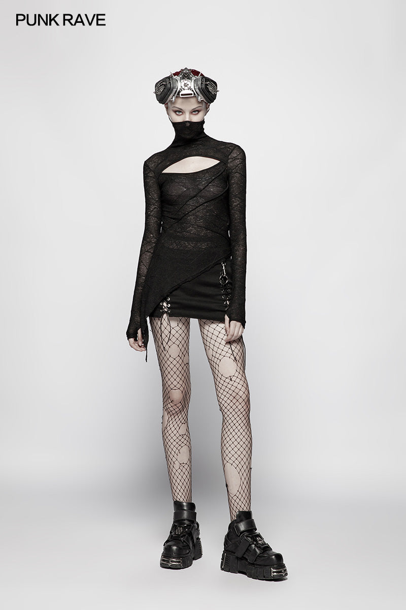 Womens Slim Punk Translucent T-Shirt– Punkravestore