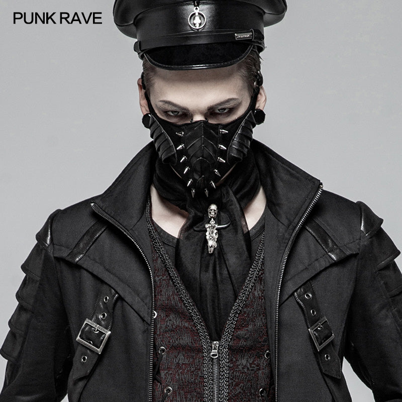 Punk Dark Mask For Male And Female With Studded Decoration– Punkravestore