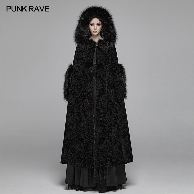 Gothic Winter Gorgeous Hooded Cloak For Women– Punkravestore