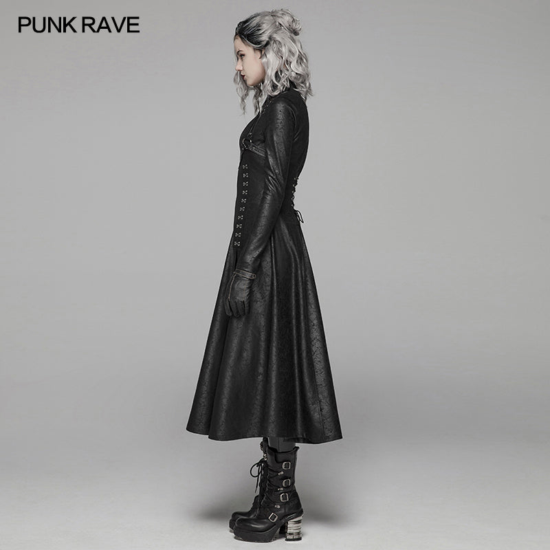 Dark Punk Slit Long Coat With Metal Double-head Zipper– Punkravestore