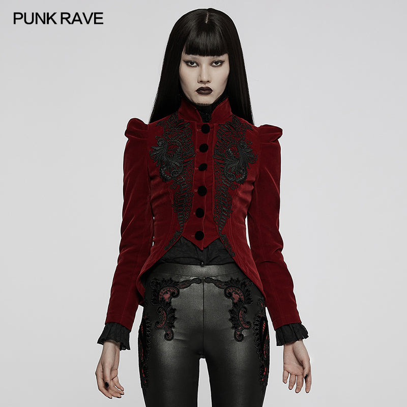 Red Velvet Elegant Gothic Vampire jacket– Punkravestore