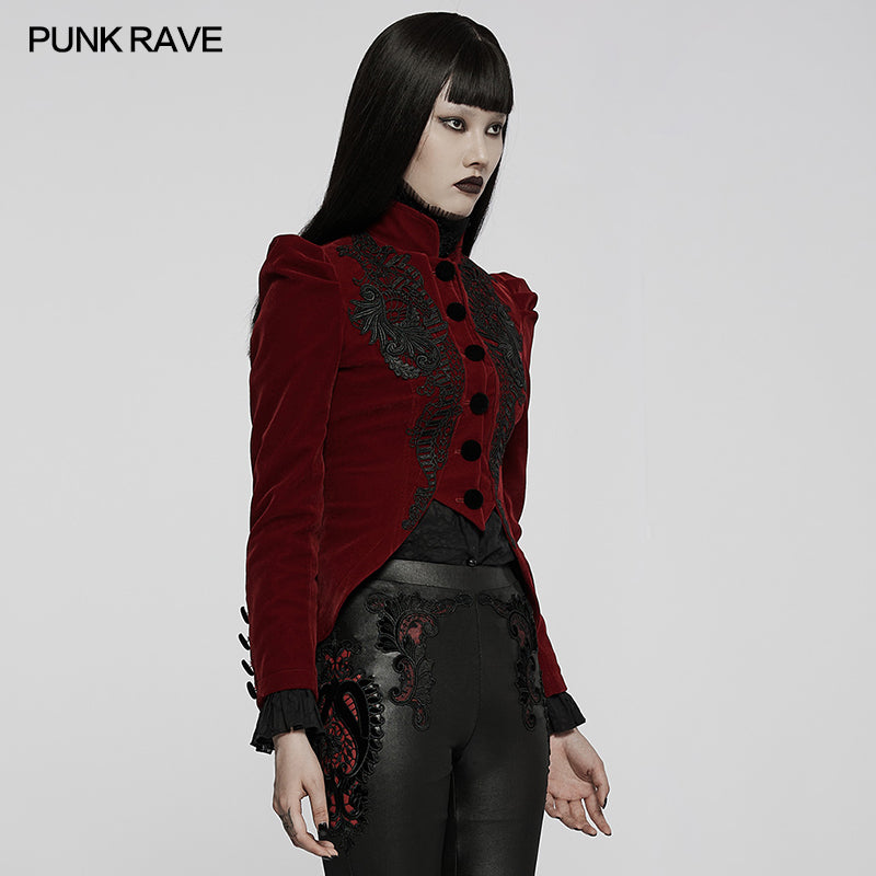 Red Velvet Elegant Gothic Vampire jacket– Punkravestore