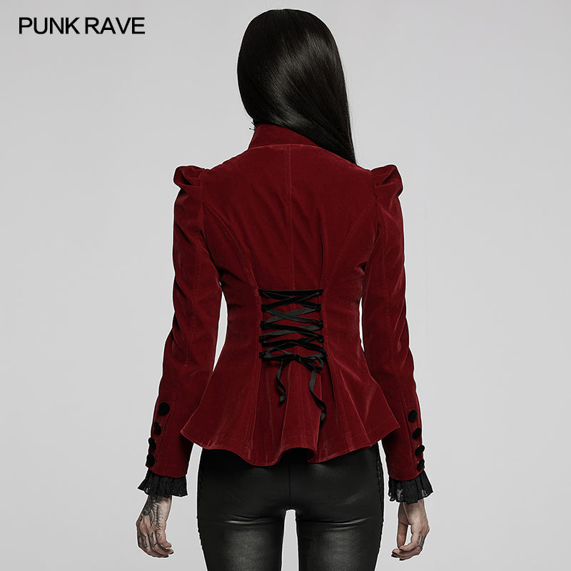 Red Velvet Elegant Gothic Vampire jacket– Punkravestore