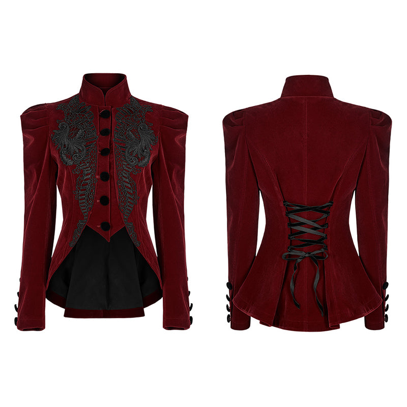 Red Velvet Elegant Gothic Vampire jacket– Punkravestore
