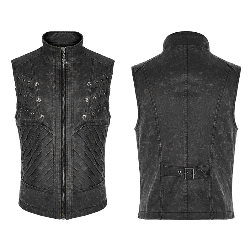 Post-apocalyptic style distressed vest– Punkravestore
